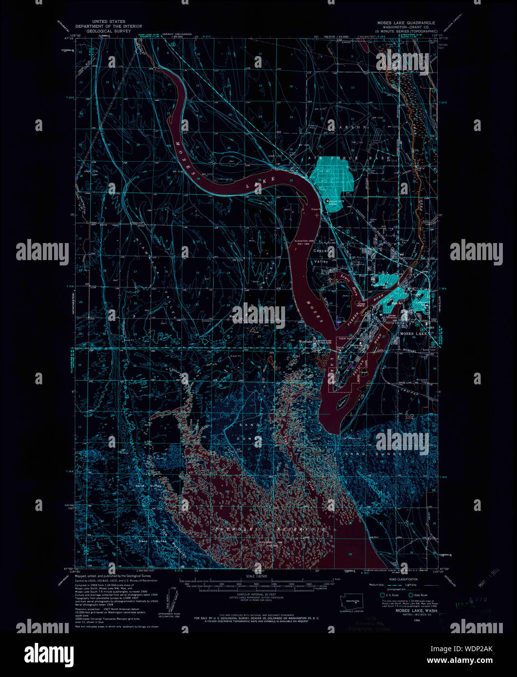 Map of moses lake hi-res stock photography and images - Alamy
