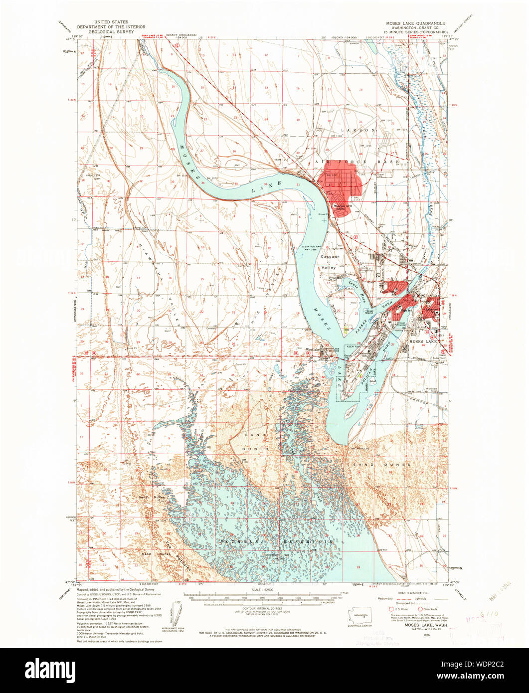 Moses lake map Cut Out Stock Images & Pictures - Alamy