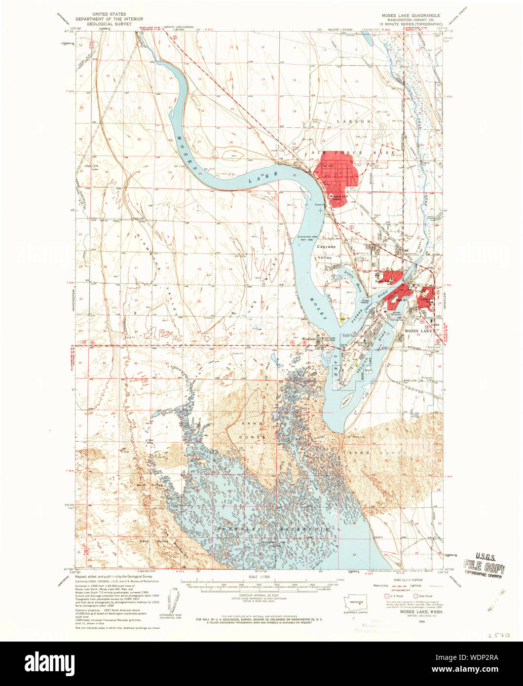 Map of moses lake hi-res stock photography and images - Alamy