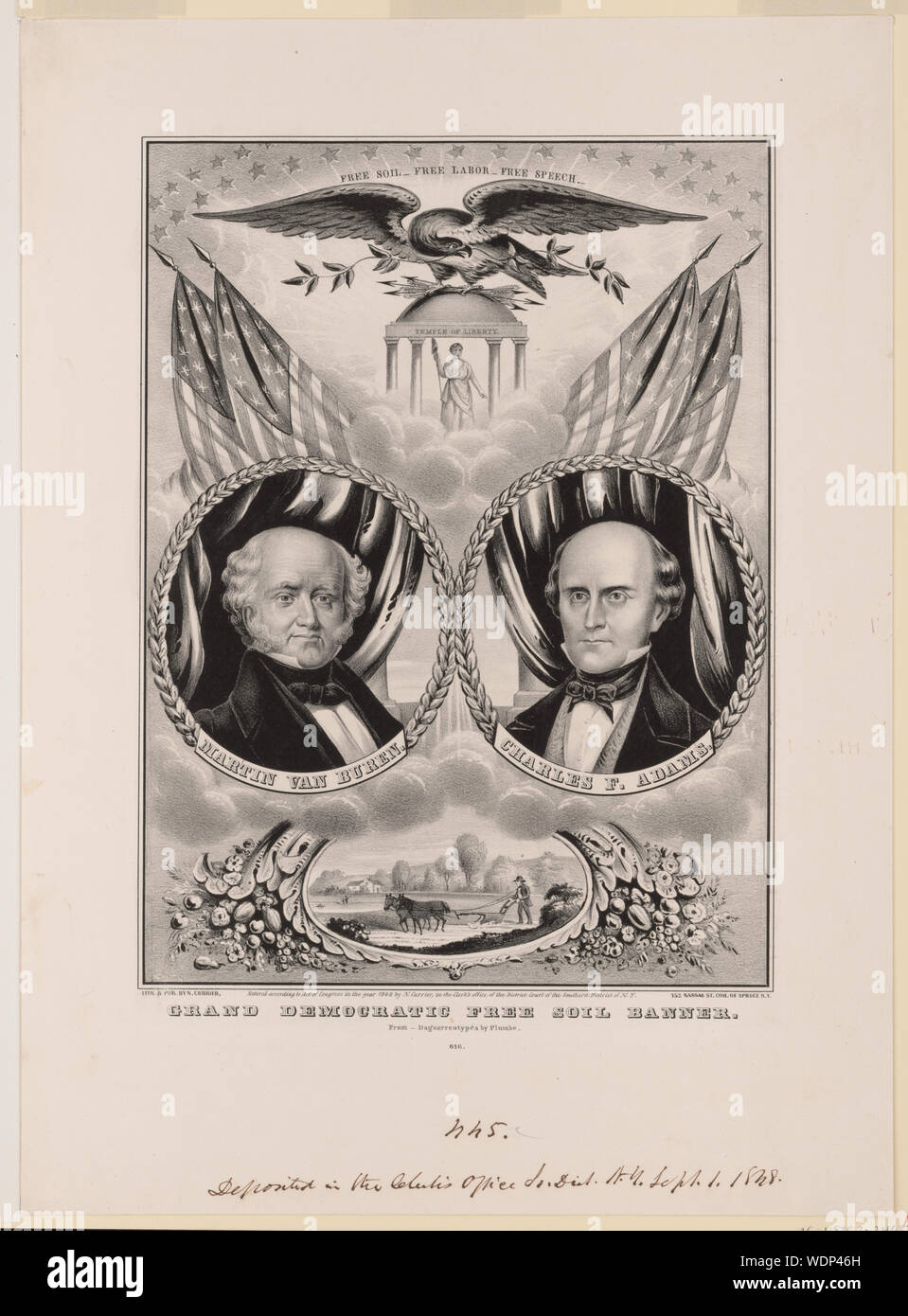 Grand democratic free soil banner Abstract: Print shows a campaign ...