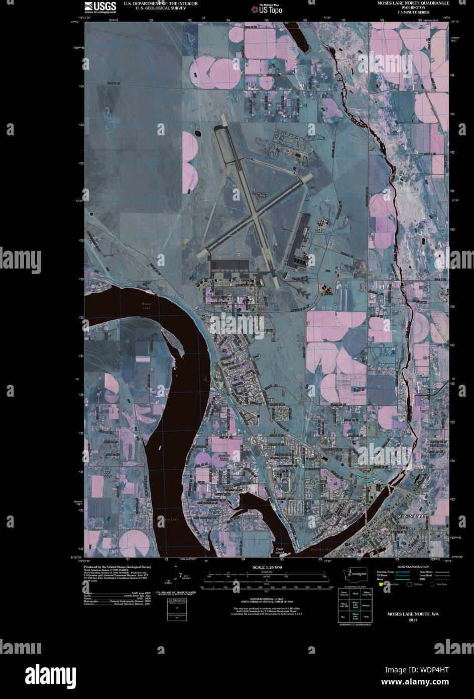 Map of moses lake hi-res stock photography and images - Alamy