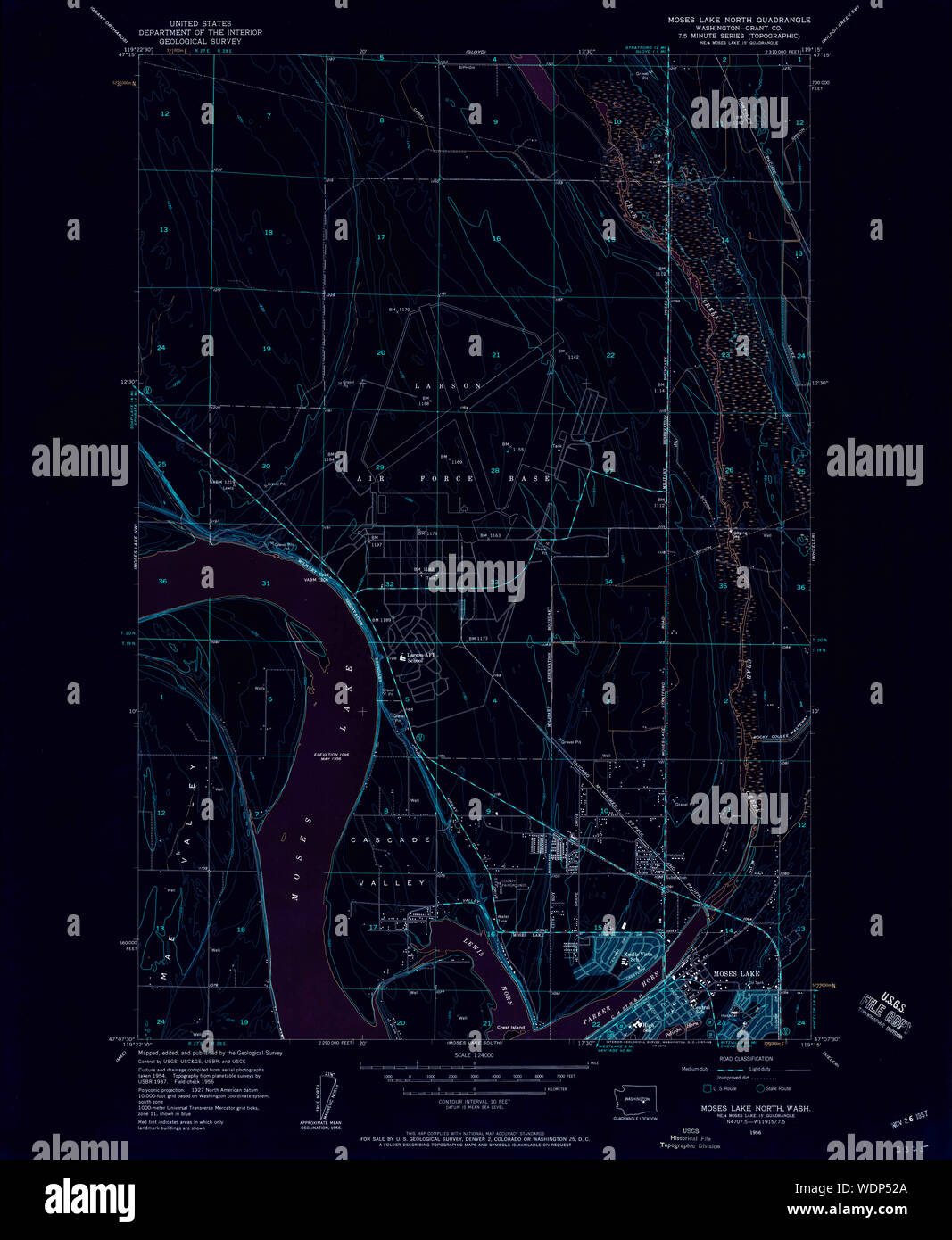 Map of moses lake hi-res stock photography and images - Alamy
