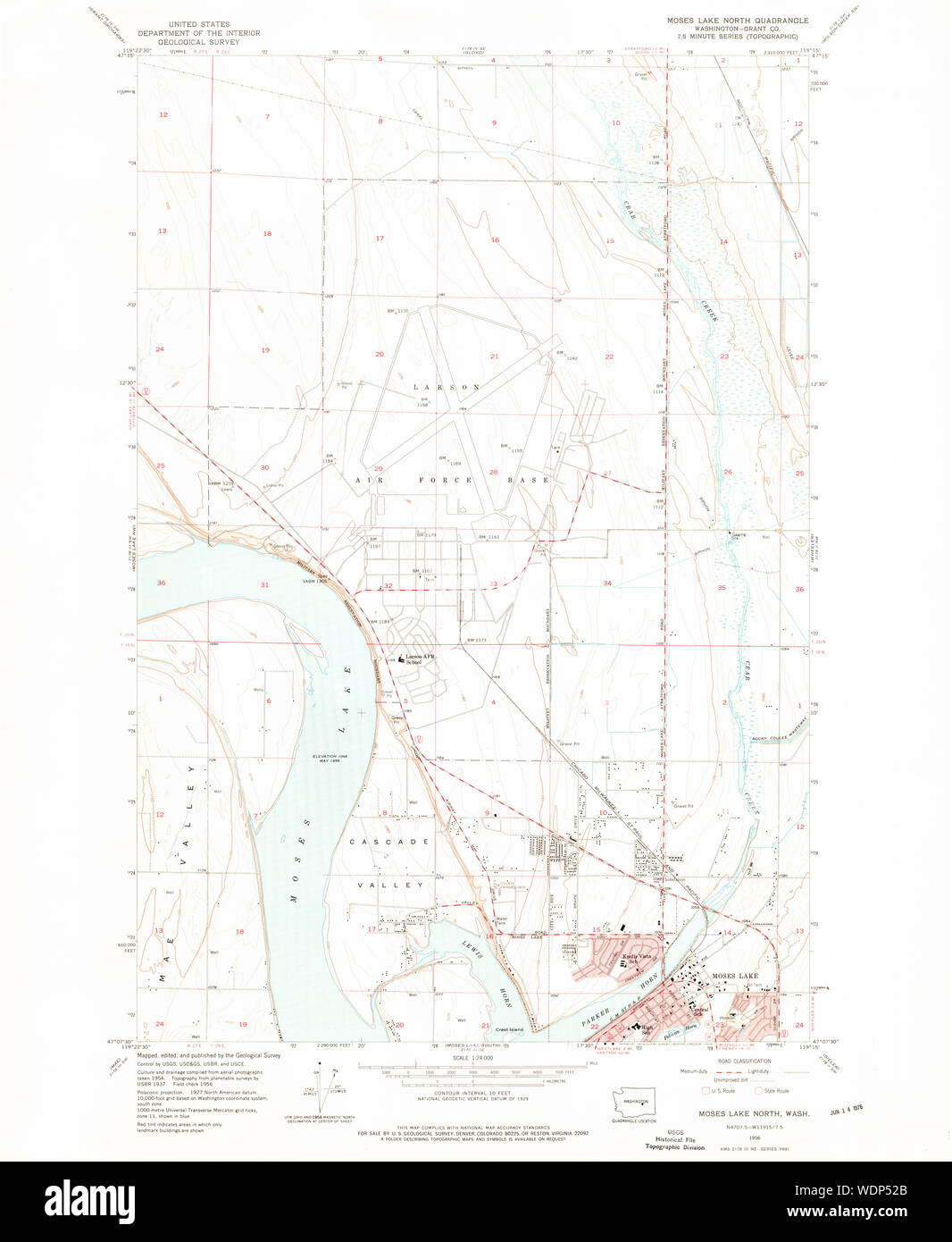 Map of moses lake hi-res stock photography and images - Alamy