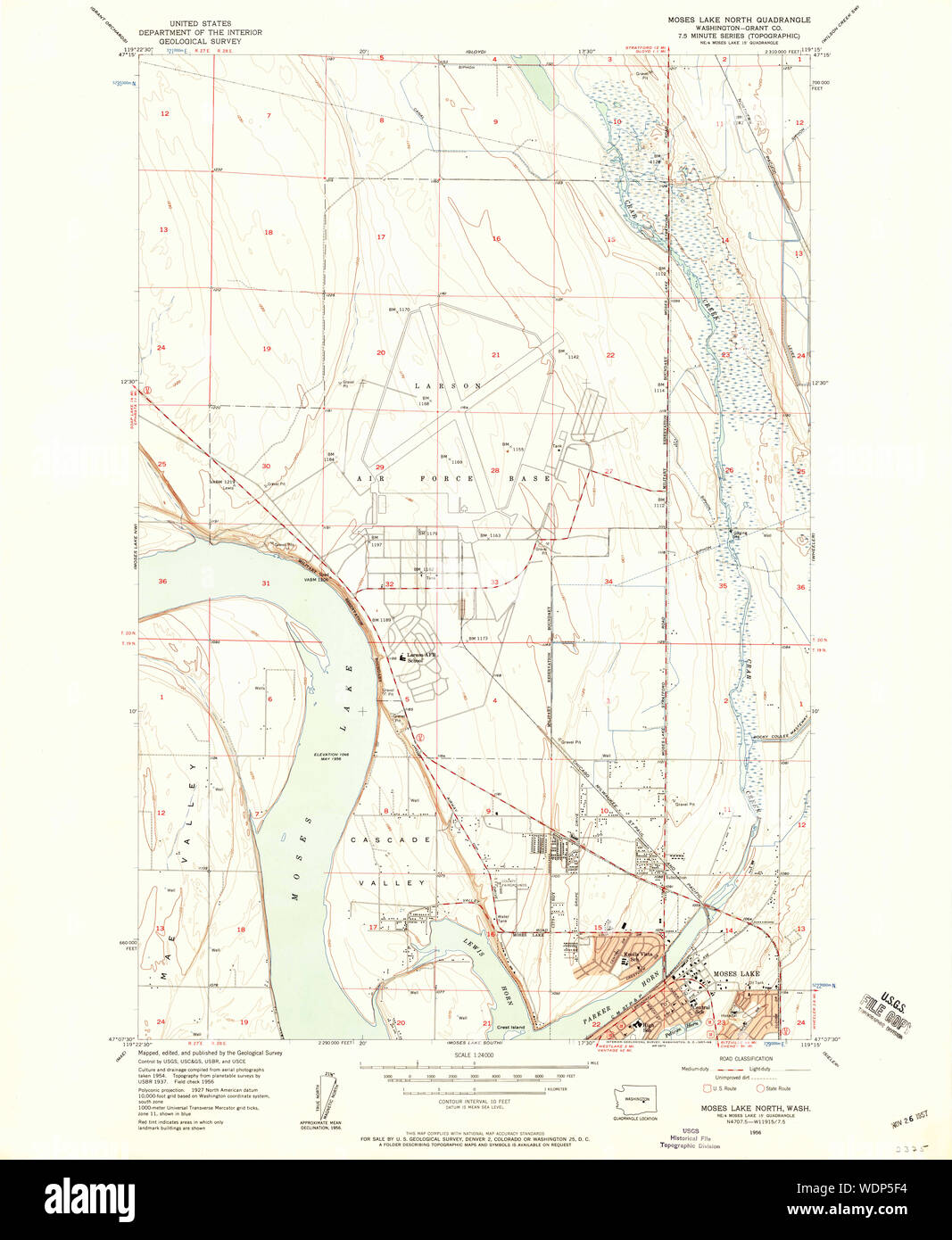 Map of moses lake hi-res stock photography and images - Alamy