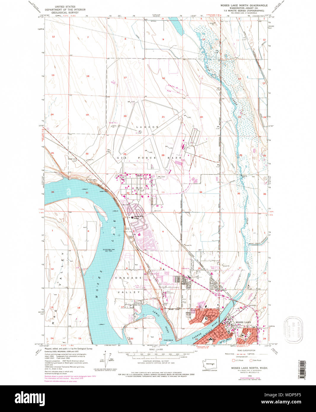 Moses lake map Cut Out Stock Images & Pictures - Alamy