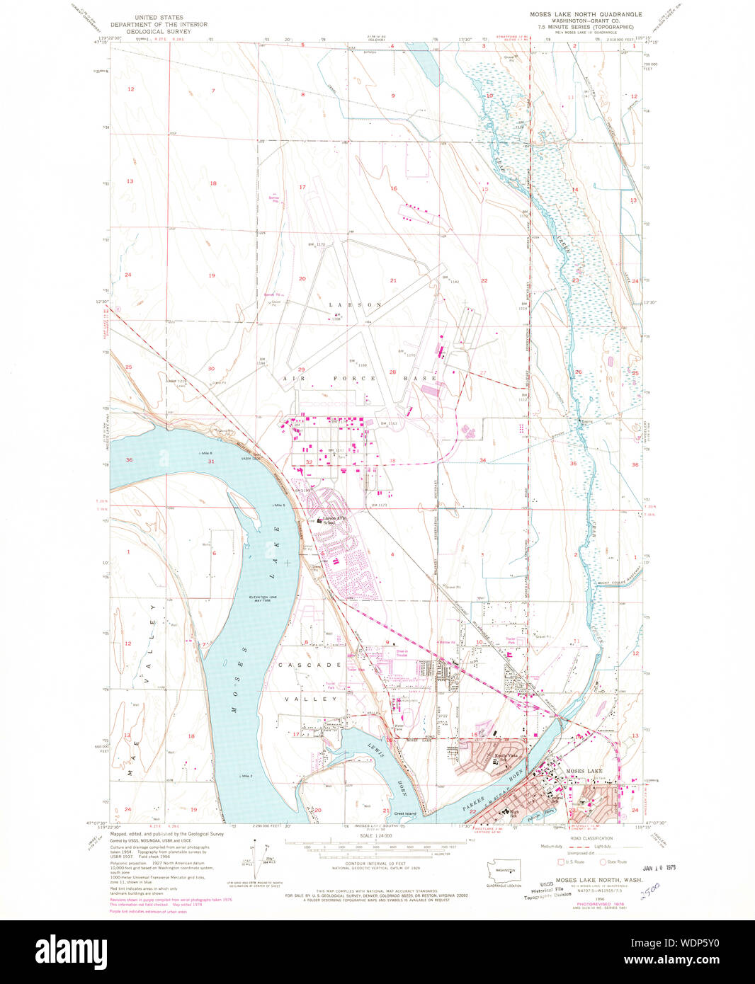 Map of moses lake hi-res stock photography and images - Alamy