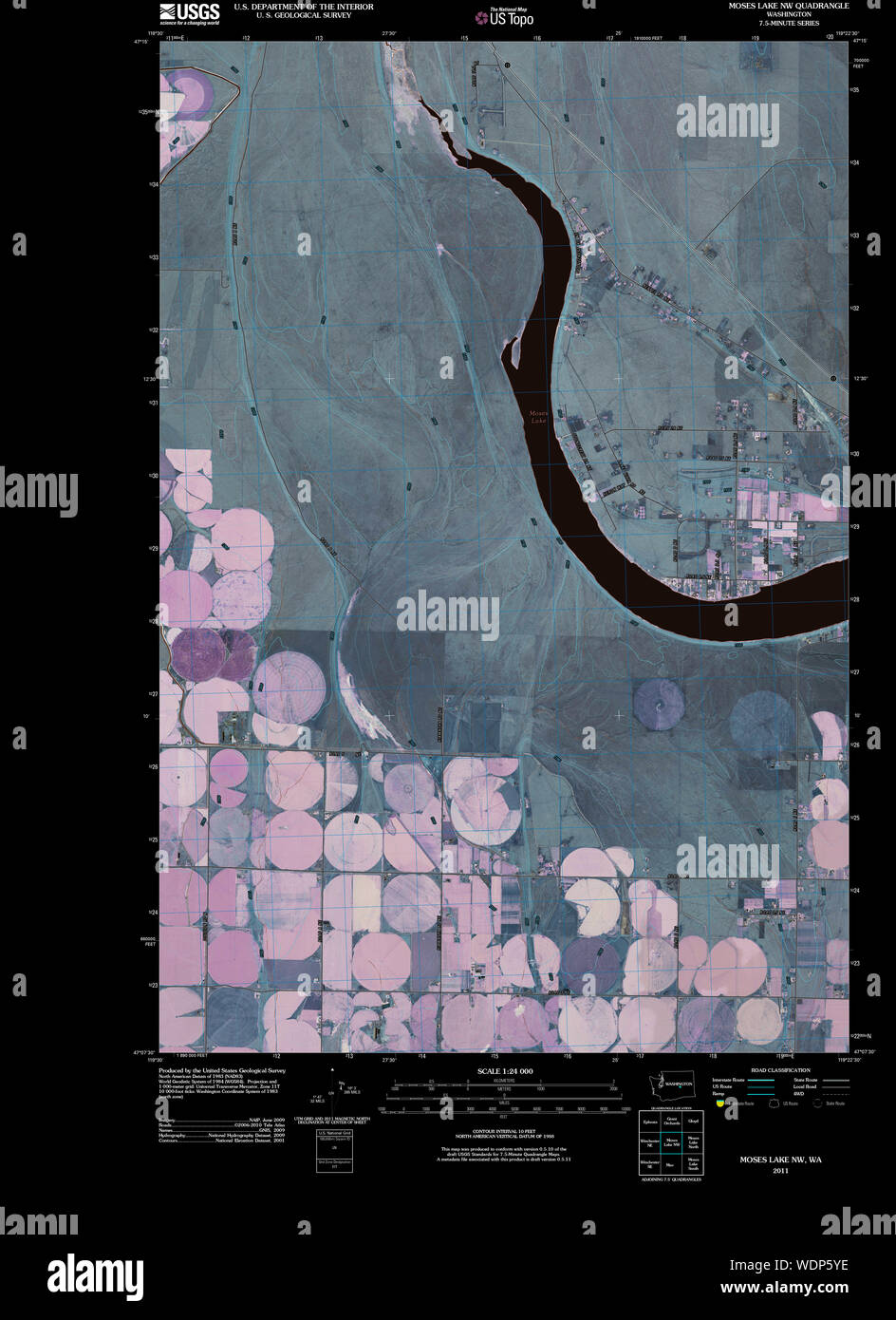 Map of moses lake hi-res stock photography and images - Alamy