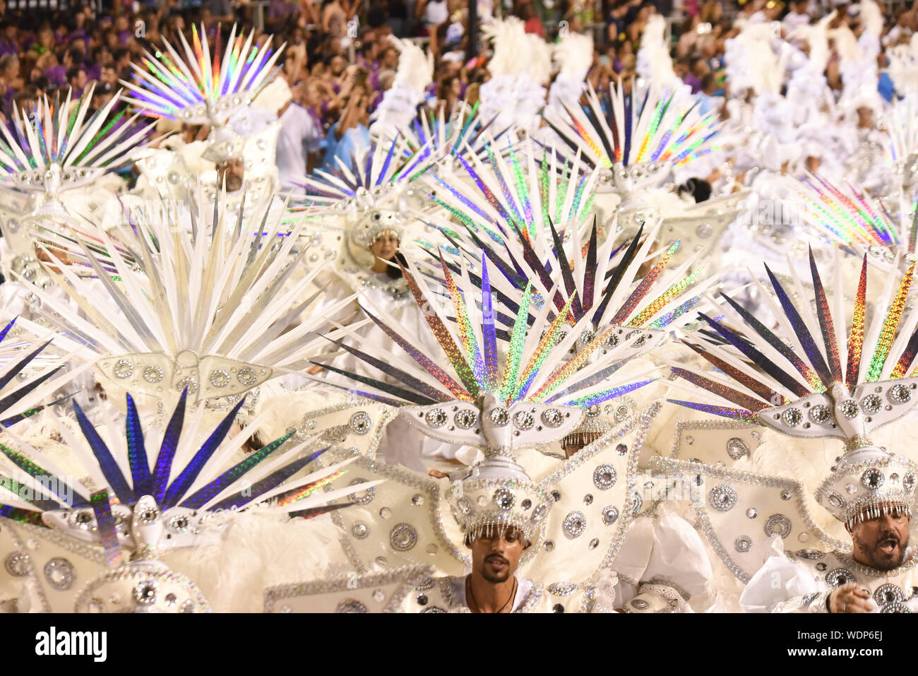 RIO DE JANEIRO, BRAZIL, MARCH, 9, 2019: parade of samba school portela ...