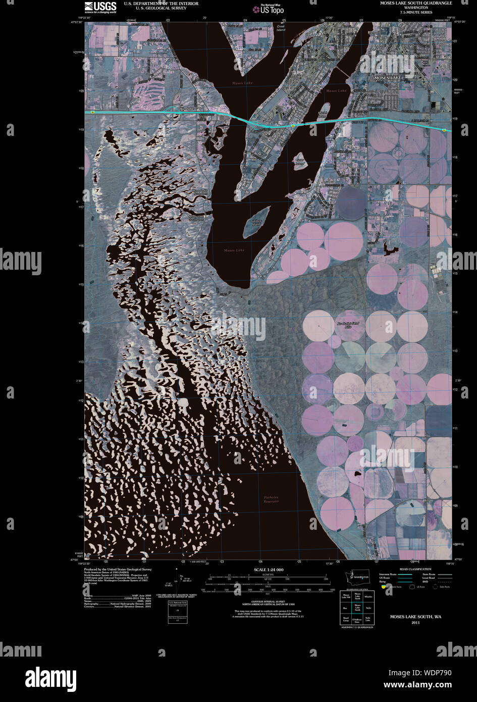 Map of moses lake hi-res stock photography and images - Alamy