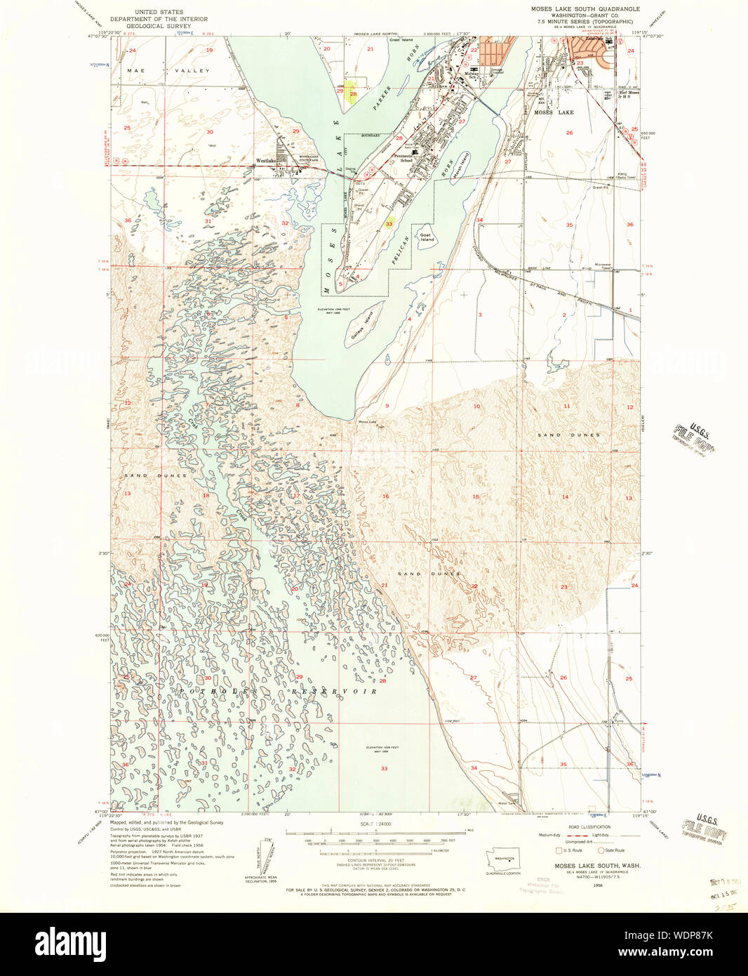 Map of moses lake washington hi-res stock photography and images - Alamy