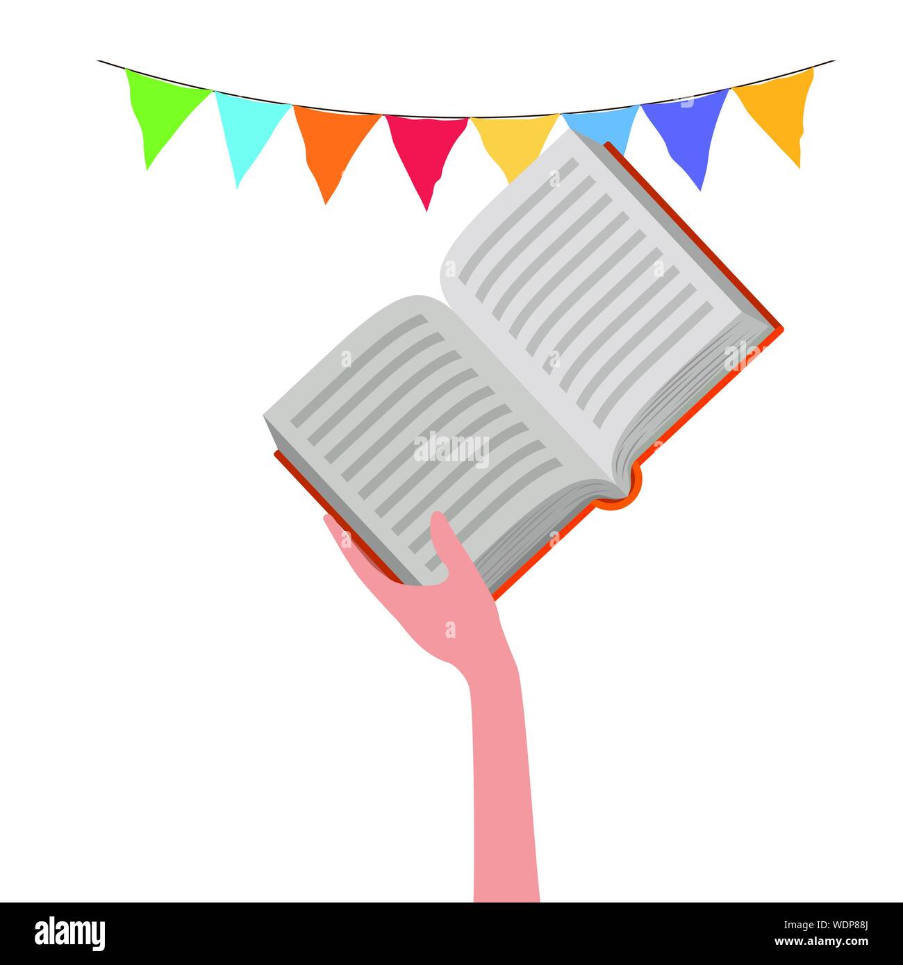 Isolated hand holding book design vector illustration Stock Vector ...