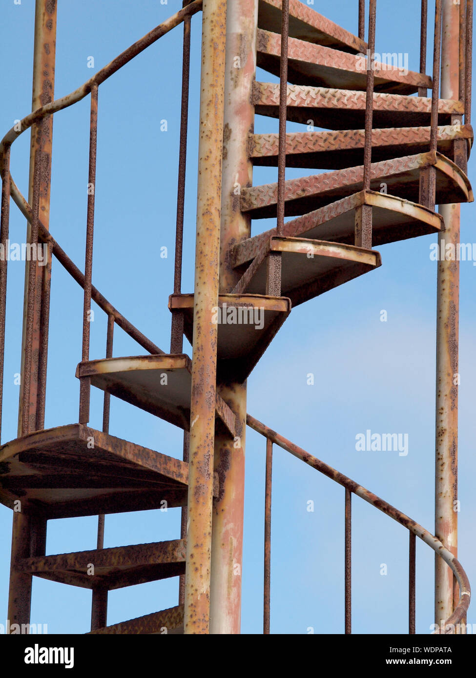 Old rusted metal spiral staircase hi-res stock photography and images ...