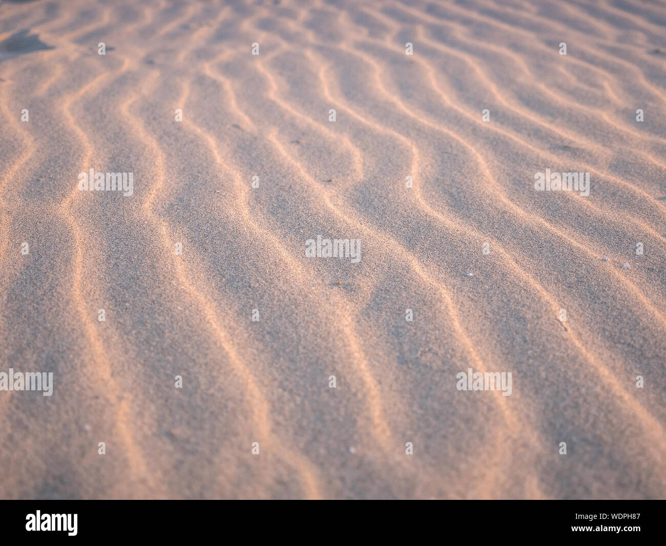 Ripples in the sand of the Ganges River riverbank, Varanasi, Uttar ...