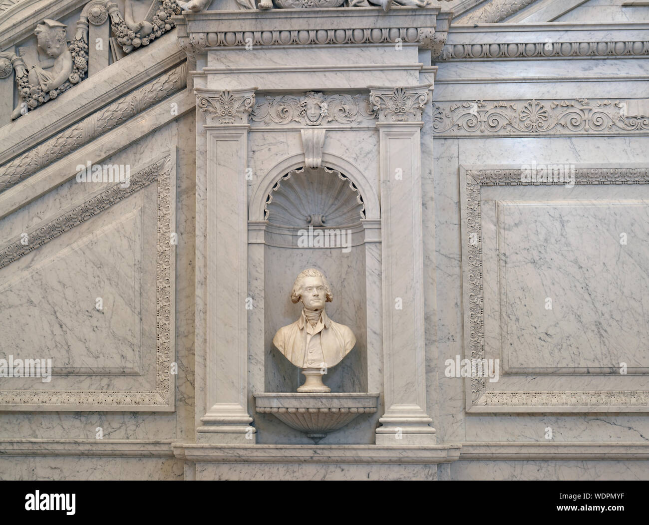 Great Hall Bust Of Thomas Jefferson Library Of Congress Thomas