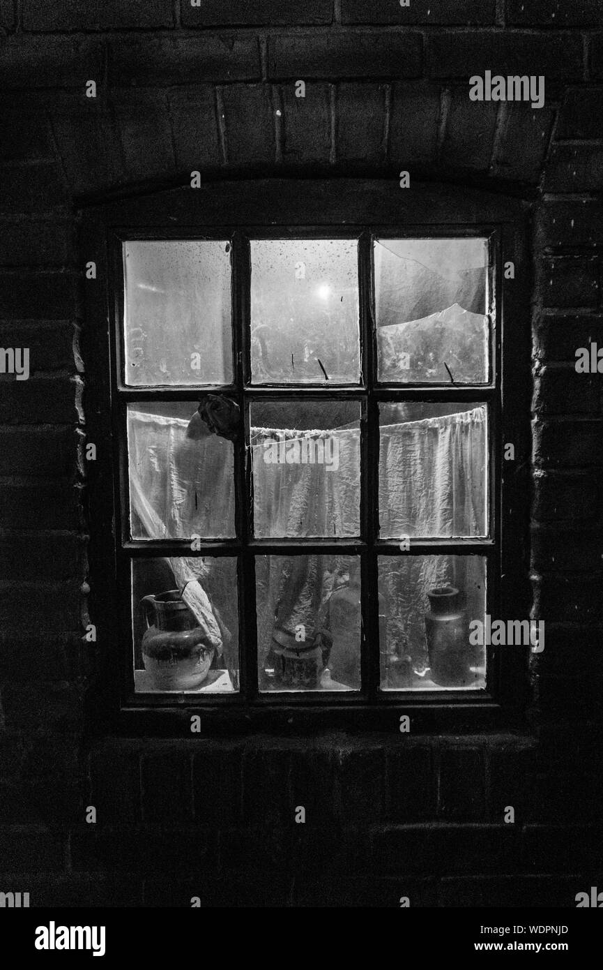 Night window Black and White Stock Photos & Images - Alamy