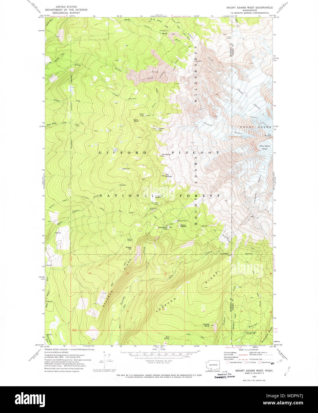 Map of adams Cut Out Stock Images & Pictures - Alamy