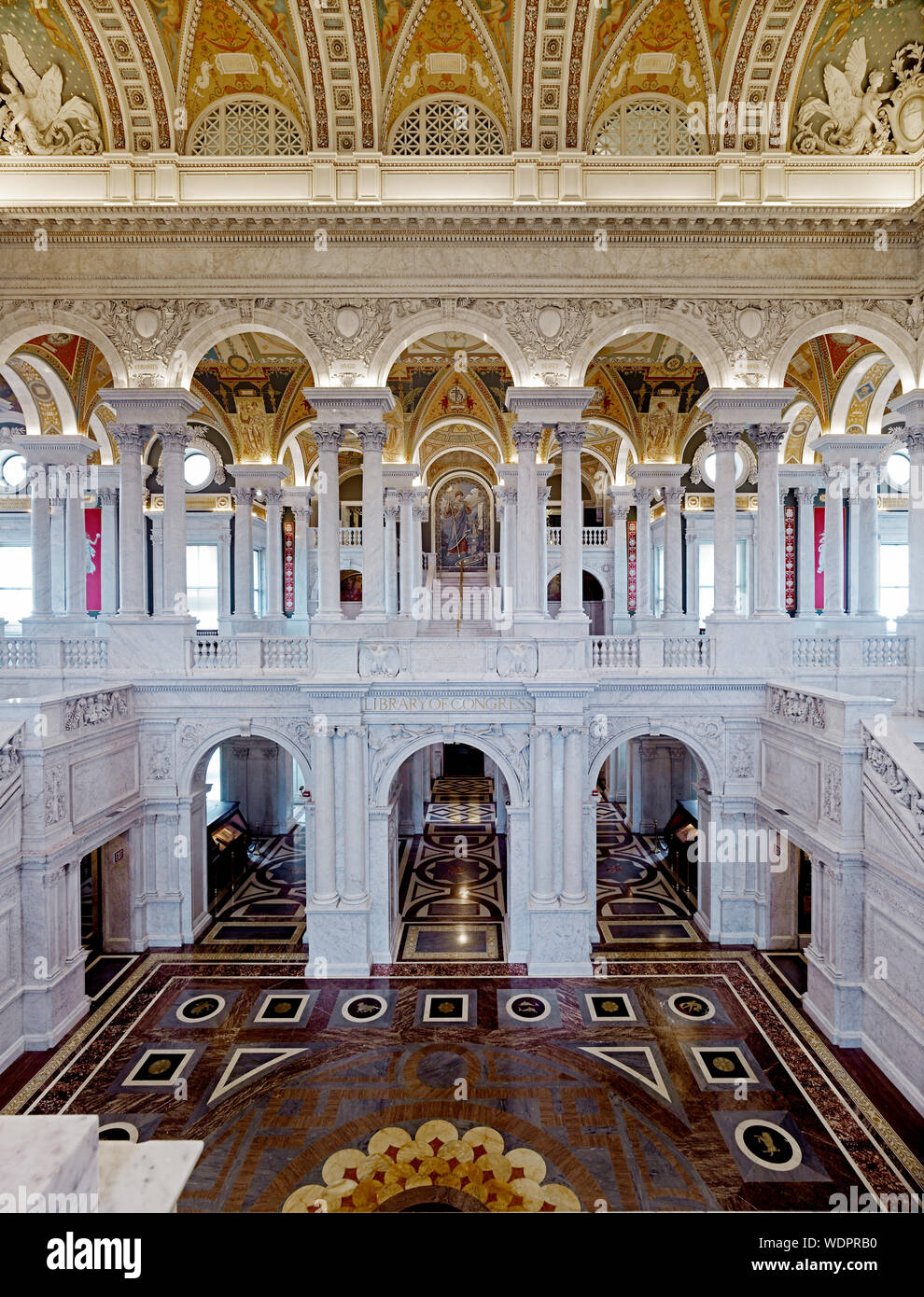 Great Hall. View from the second floor west corridor. Library of ...