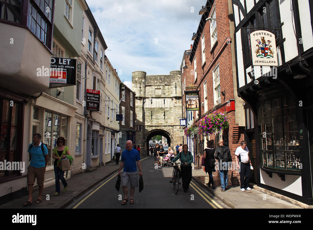 The gate in York of England, UK Stock Photo - Alamy