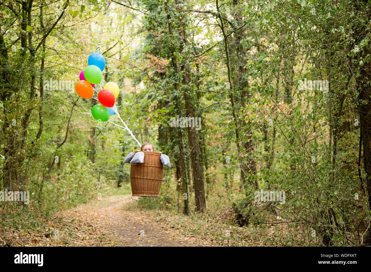 Flying basket hi-res stock photography and images - Alamy