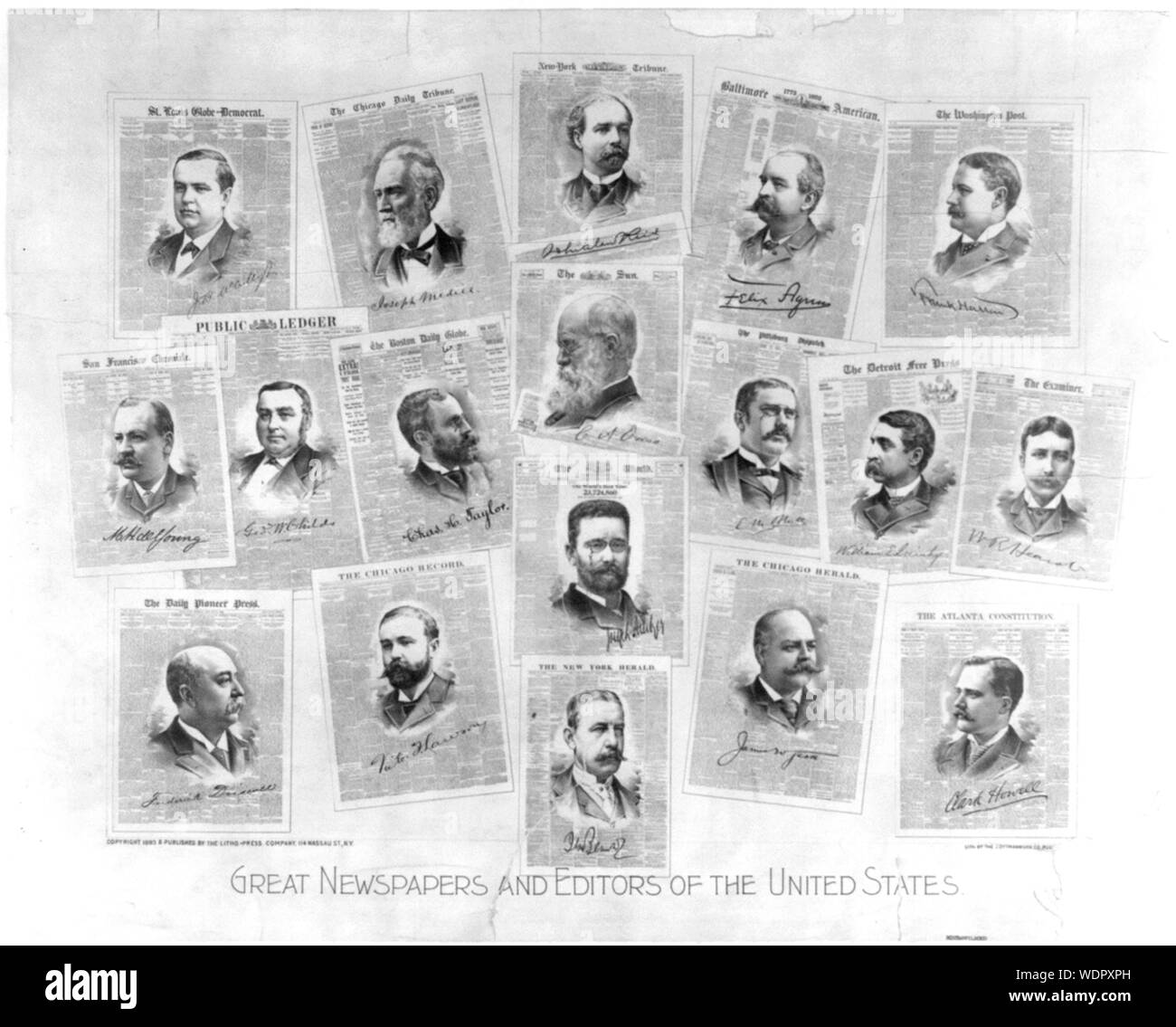Great newspapers and editors of the United States (updated Stock Photo ...