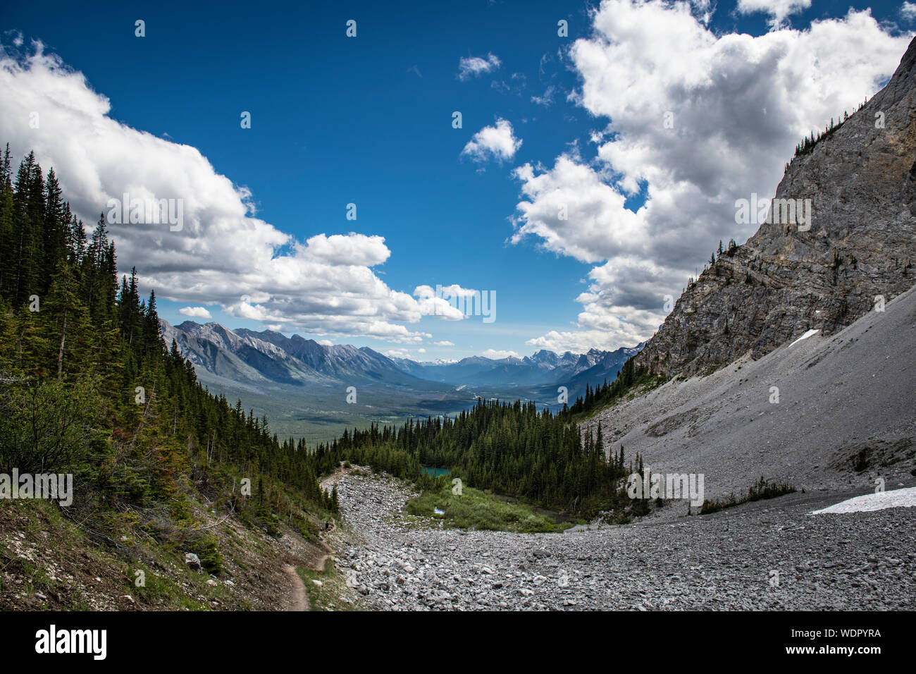 Beautiful Scenic view while hiking on the C Level Cirque Trail, in ...