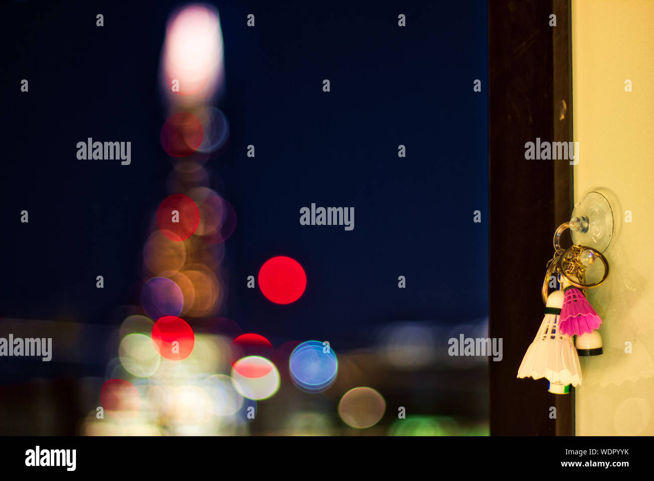 London skyscraper through apartment window, England , UK Stock Photo ...