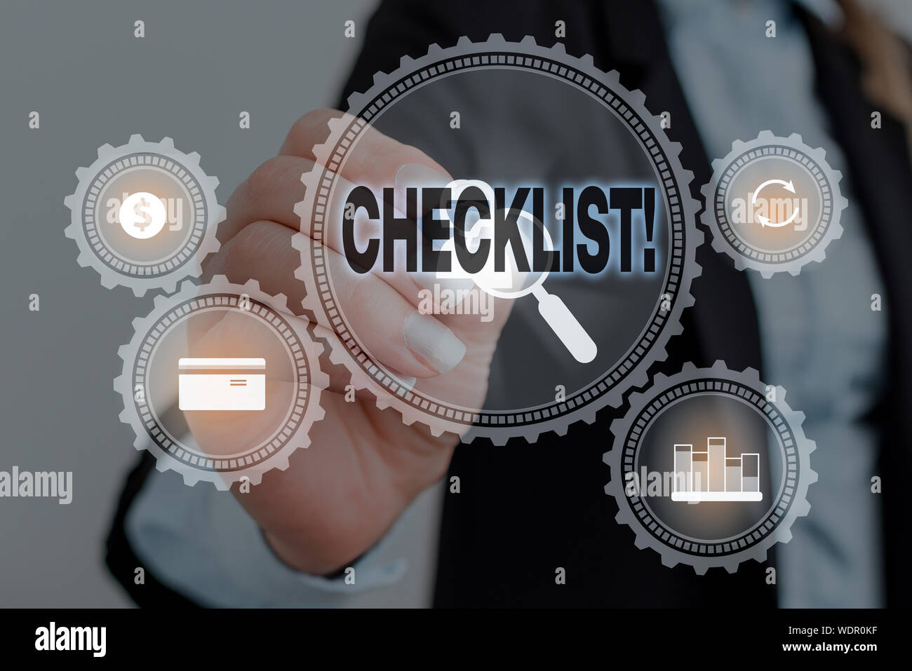 Text sign showing Checklist. Business photo text list items required ...