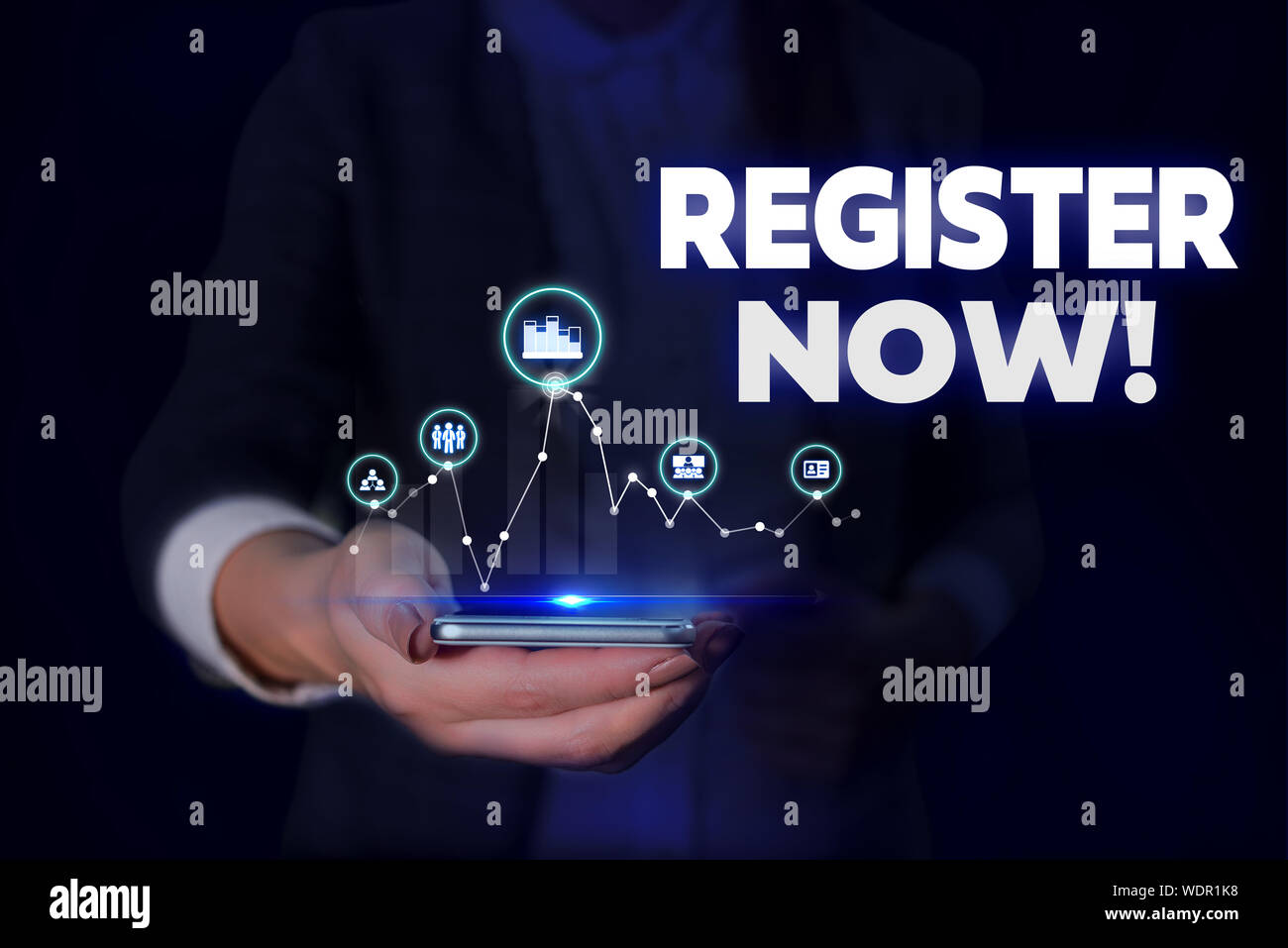 Handwriting text Register Now. Conceptual photo official list or record ...