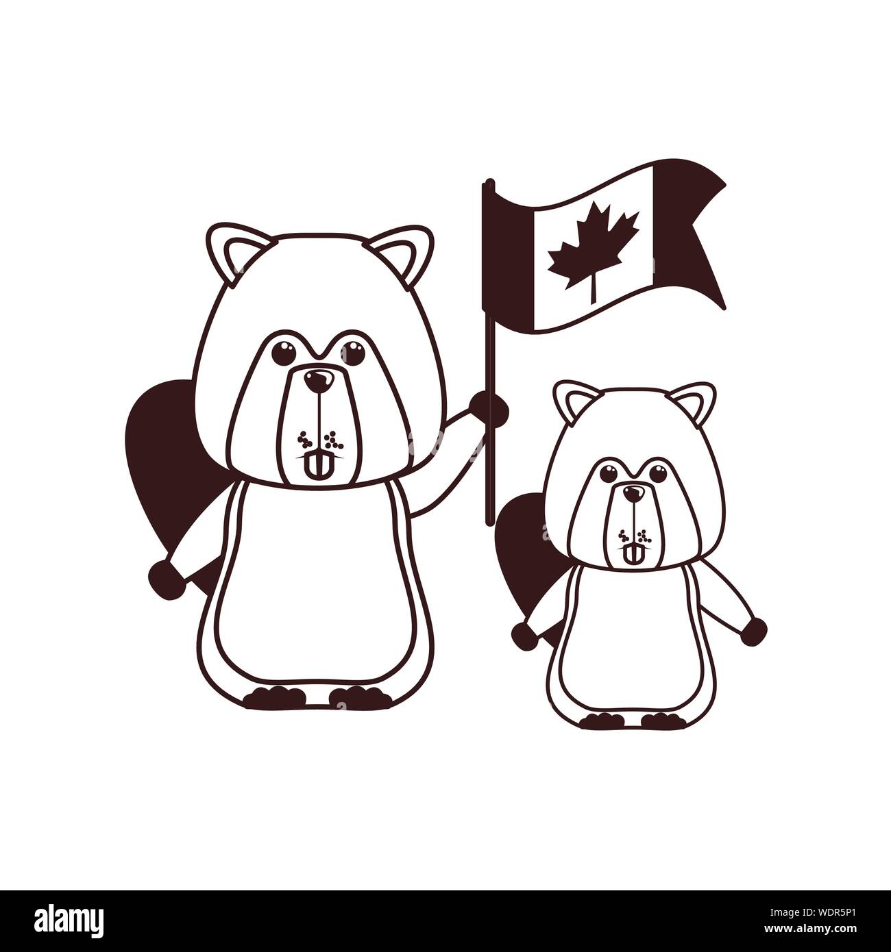 Isolated beaver animal design vector illustration Stock Vector Image ...