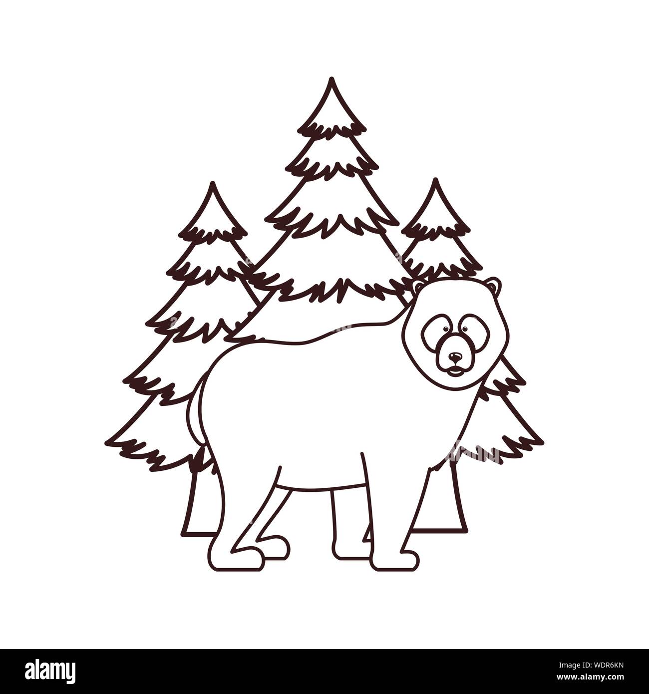 Isolated bear animal design vector illustration Stock Vector Image ...