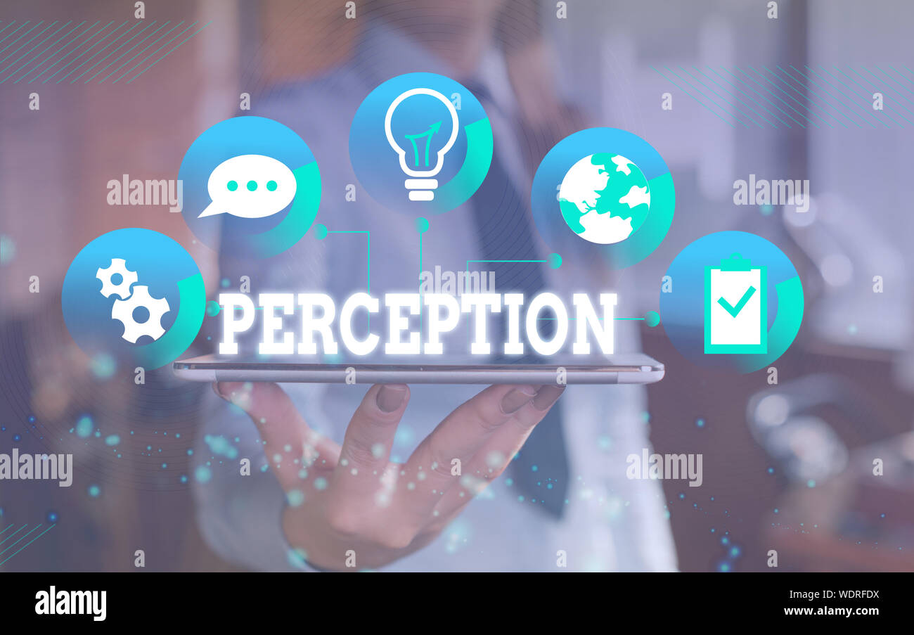 Word writing text Perception. Business photo showcasing individuals ...