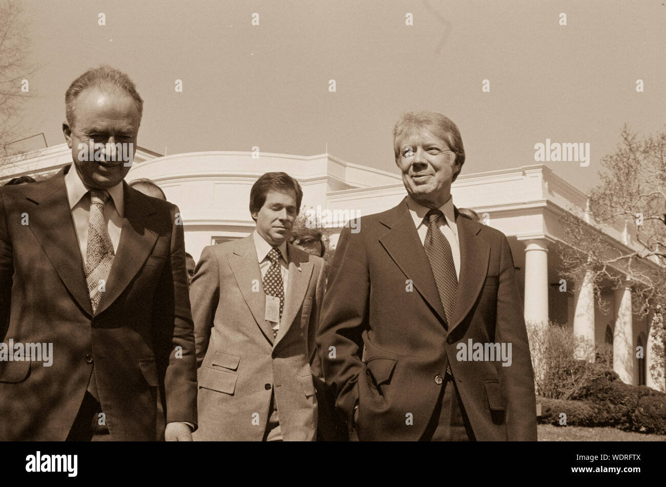 President Jimmy Carter outside the Oval Office at the White House Stock ...