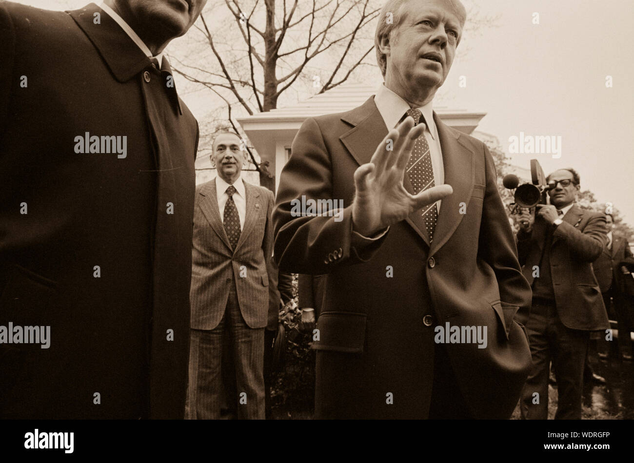 President Jimmy Carter outside the Oval Office at the White House Stock ...