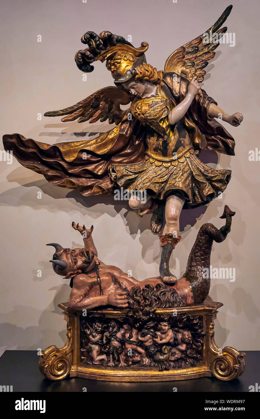 Saint Michael The Archangel And Devil By Felipe De Espinabete High Resolution Stock Photography ...