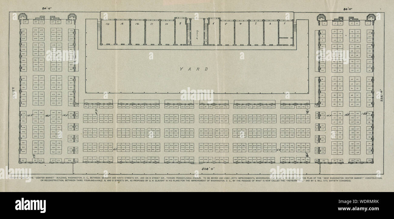 Ground plan of the Center Market building, Washington, D.C ...