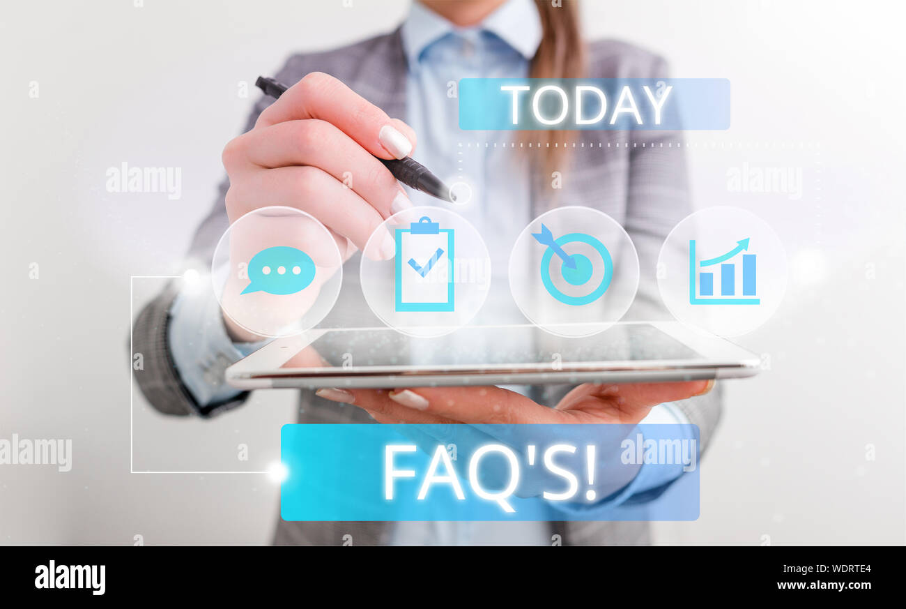 Conceptual Hand Writing Showing Faq S Concept Meaning List Of