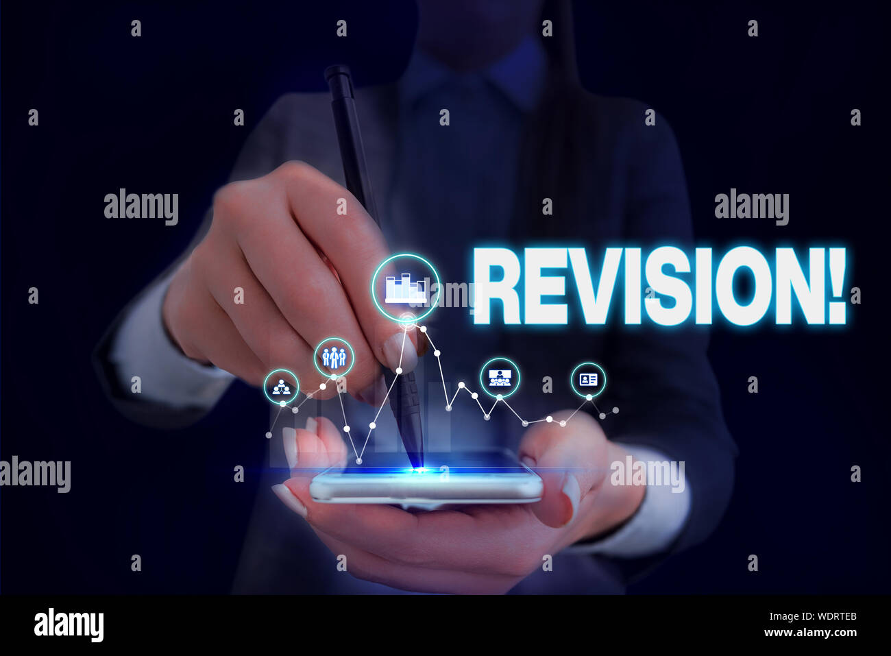 Writing note showing Revision. Business concept for action of revising ...