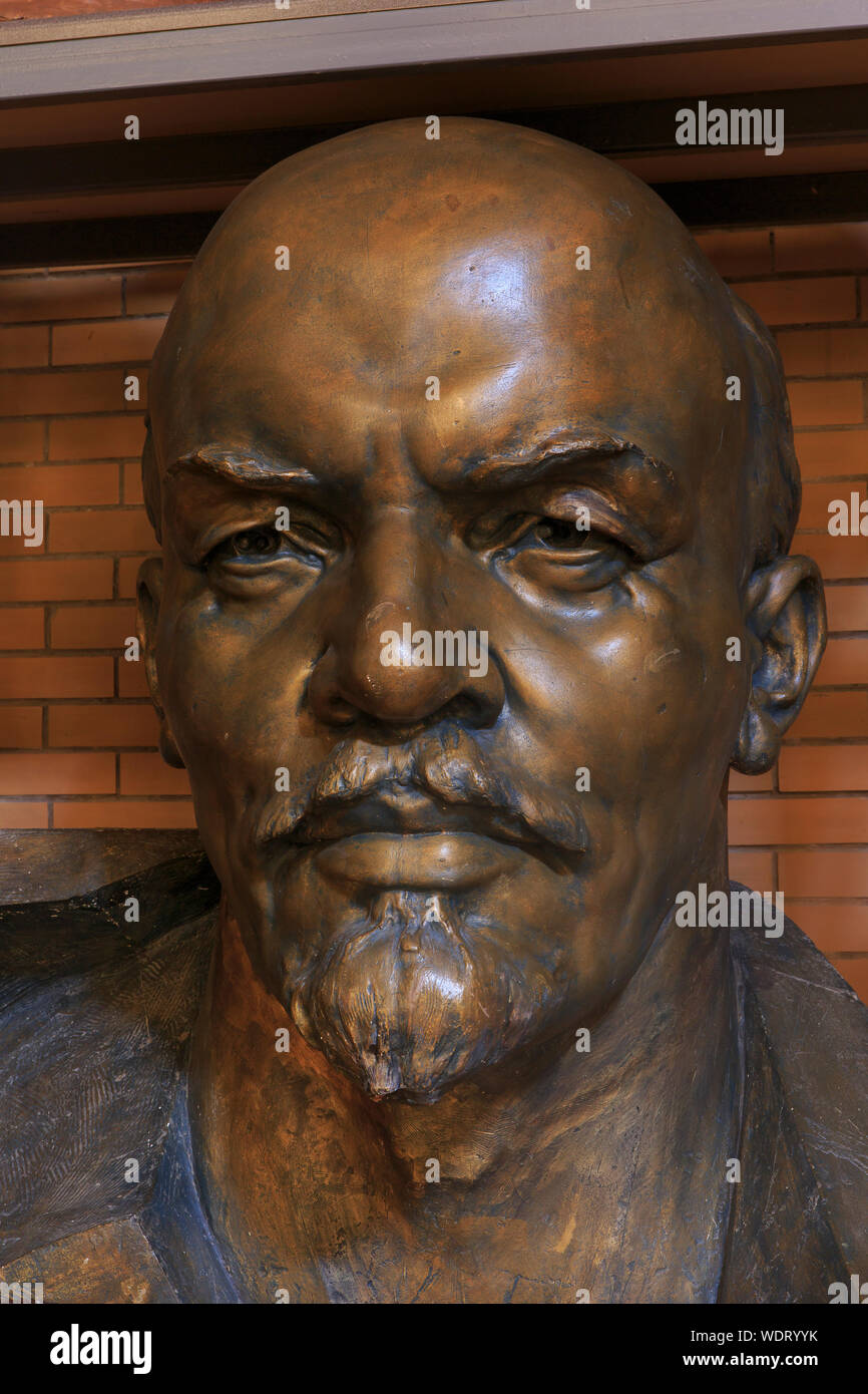 Statue of the Russian revolutionary, politician, and political theorist ...