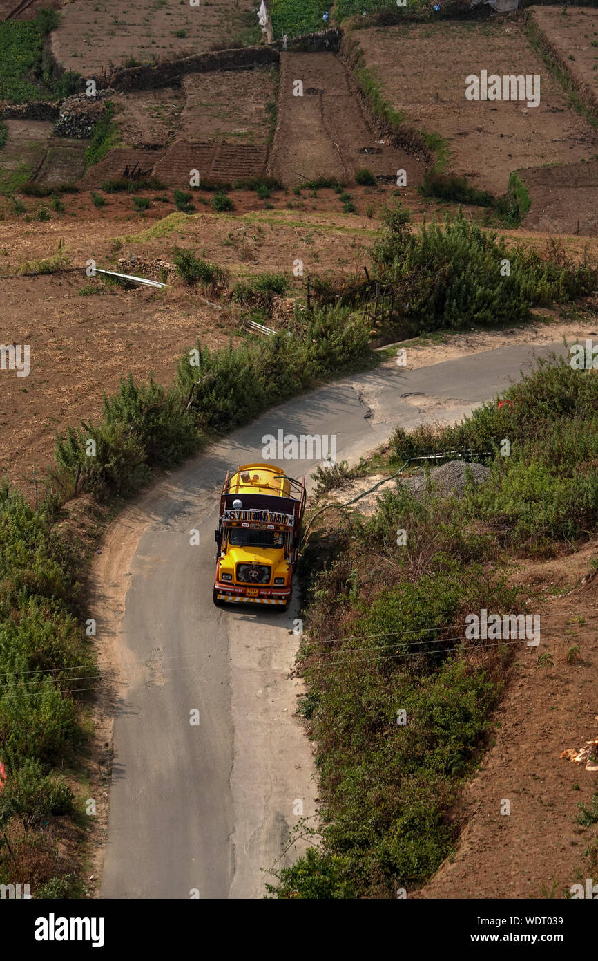 Beautiful step cultivation / terrace farming in Poombarai village near ...