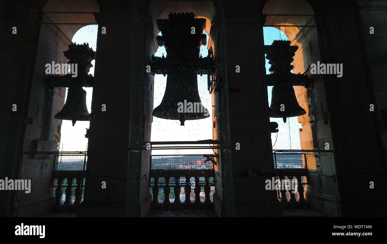 Interior Of Bell Tower Stock Photo - Alamy