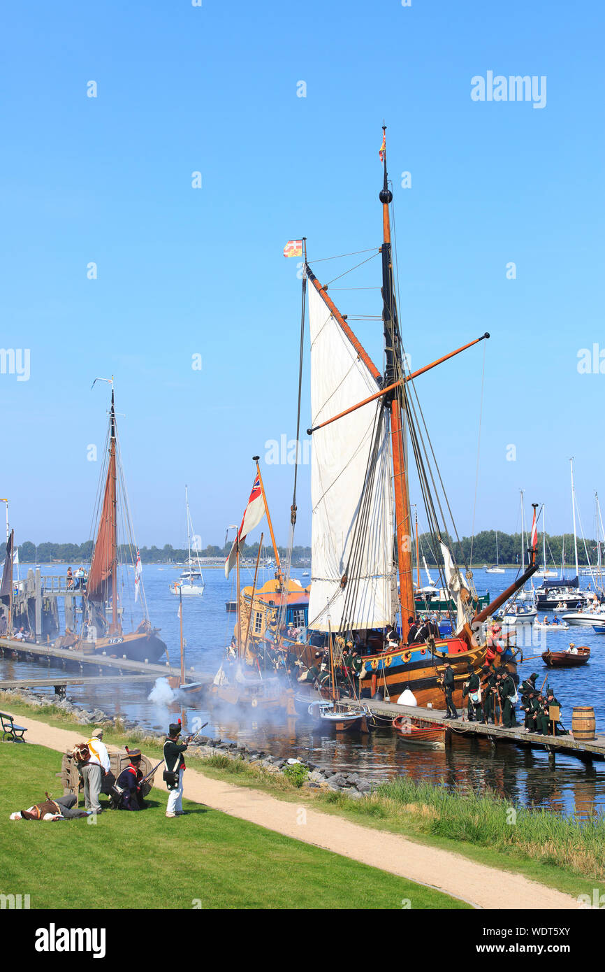 British soldiers attacking the medieval town of Veere, Netherlands by ...