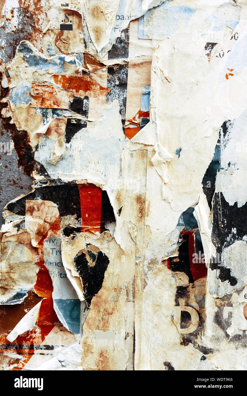 Torn Posters On Wall High Resolution Stock Photography and Images - Alamy