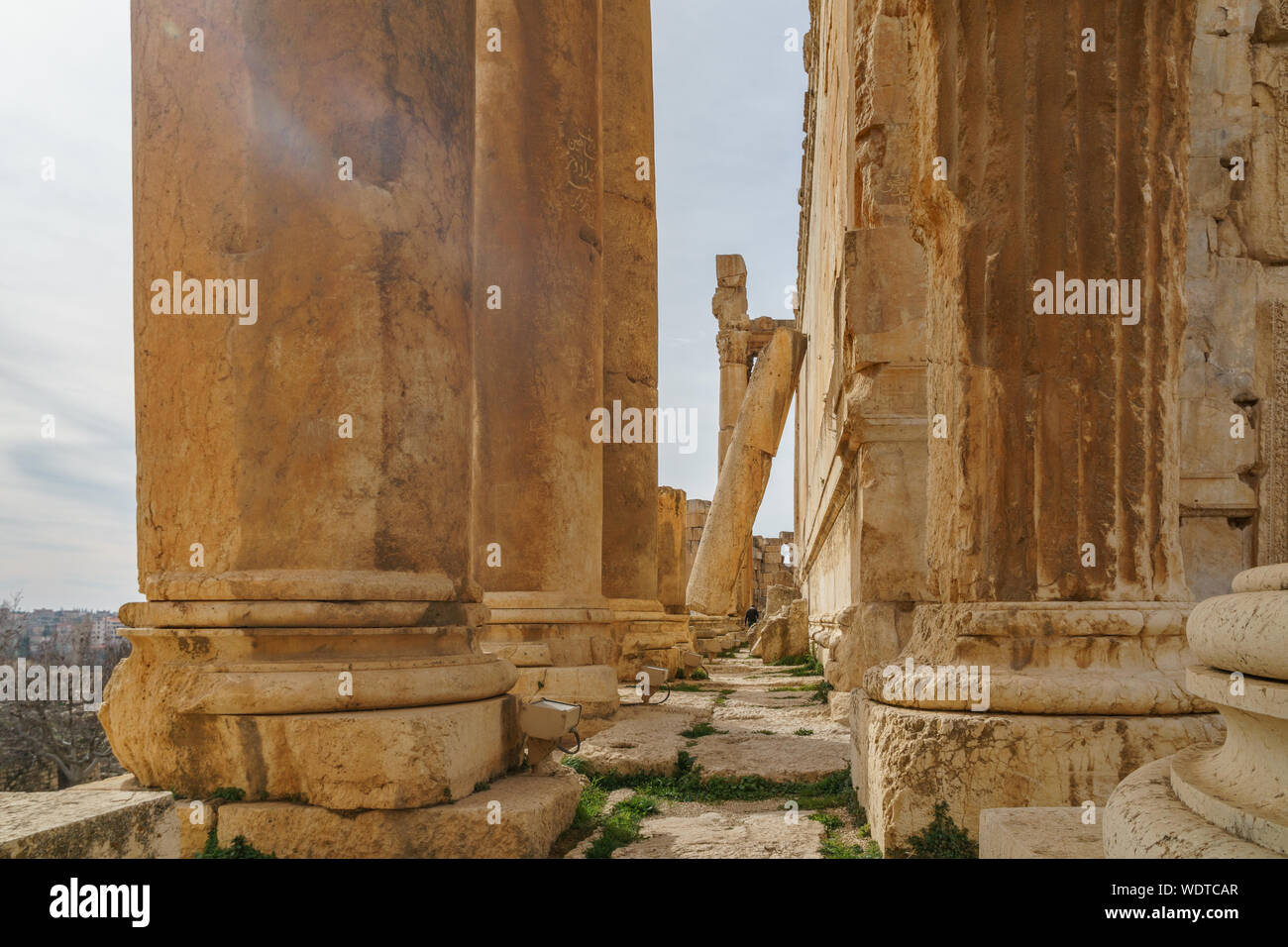 ruins of bacchus temple in the ancient roman city of baalbek in Baalbek ...