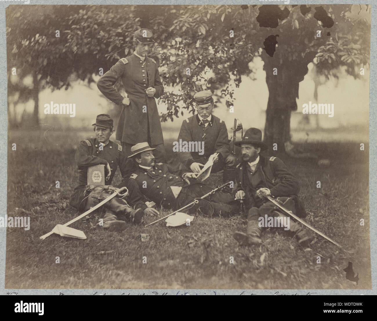 Group of officers at Headquarters Army of Potomac, June 1863. Fairfax ...