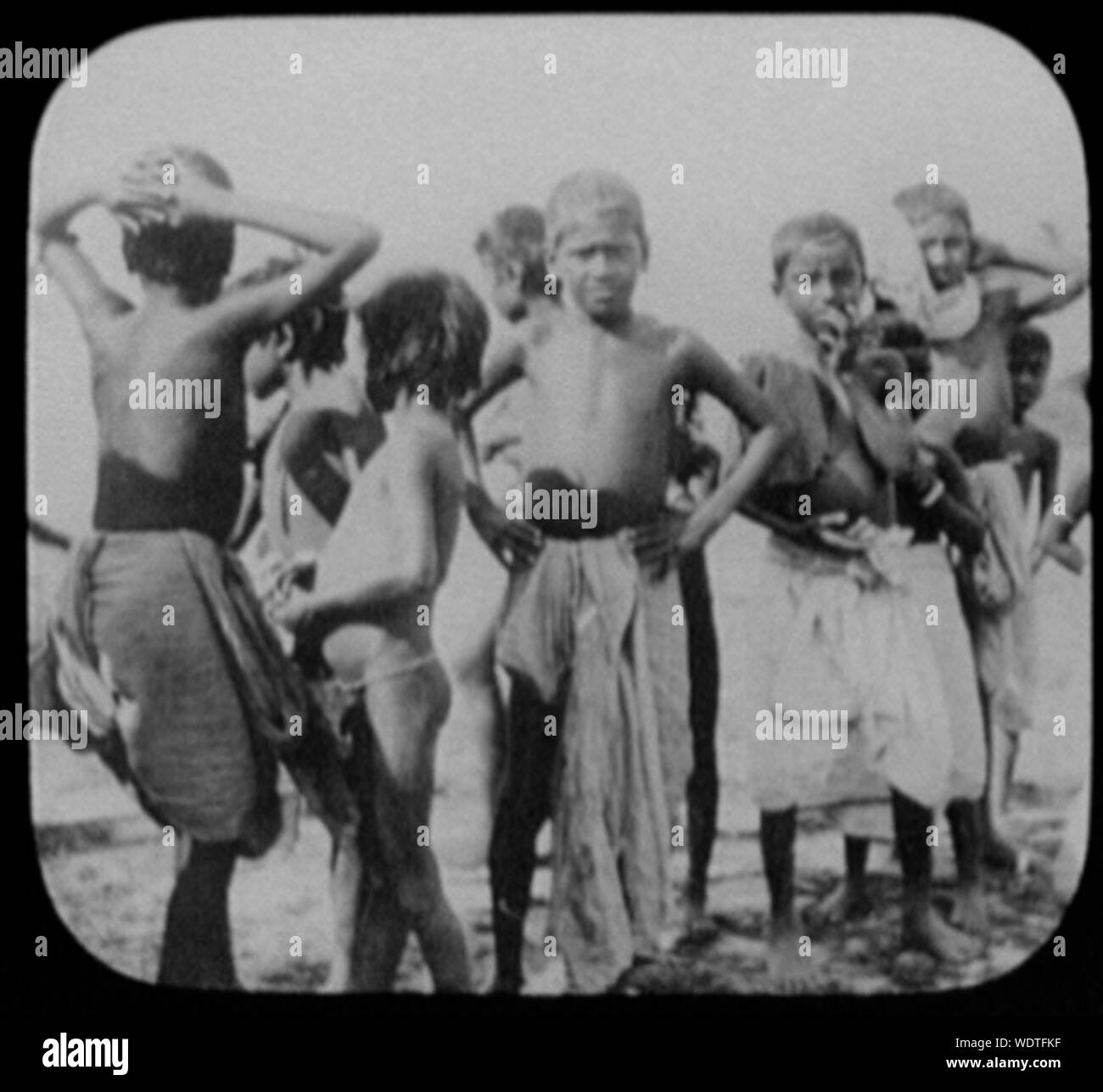 Group of small native boys Stock Photo - Alamy