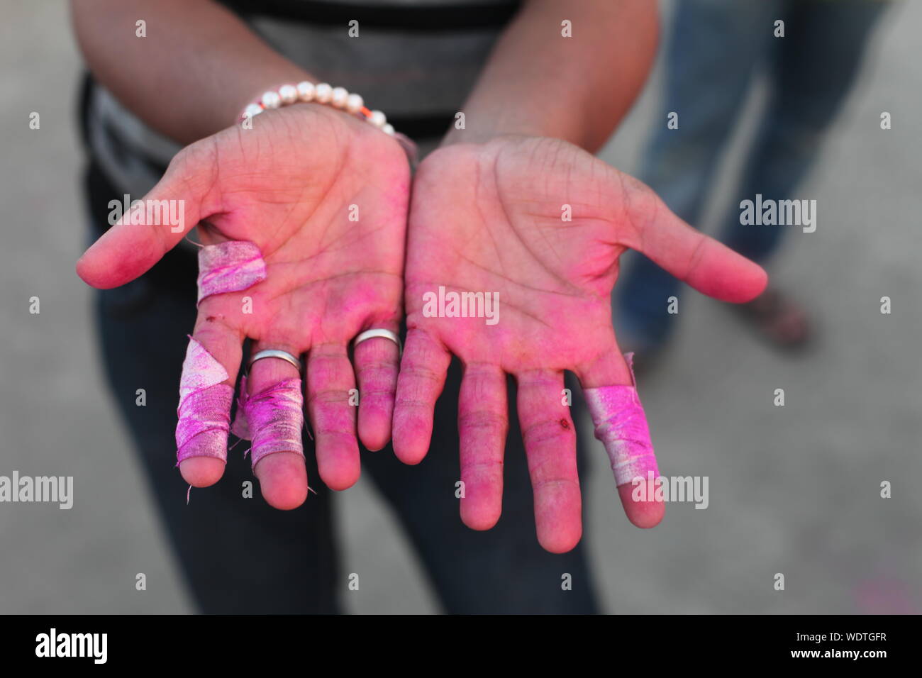 Stained hands hi-res stock photography and images - Alamy