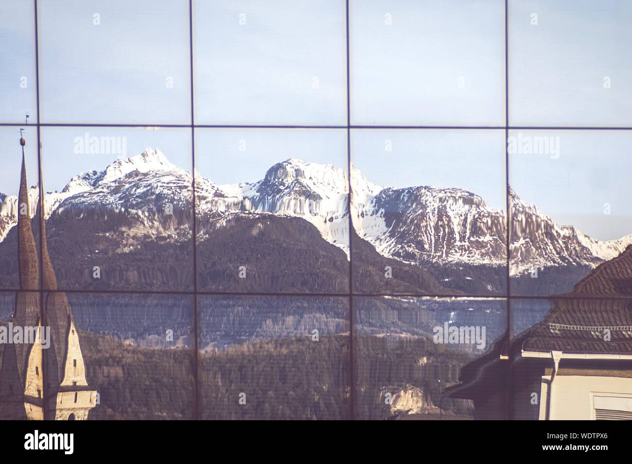 Winter Snow Scene Through Window High Resolution Stock Photography and ...