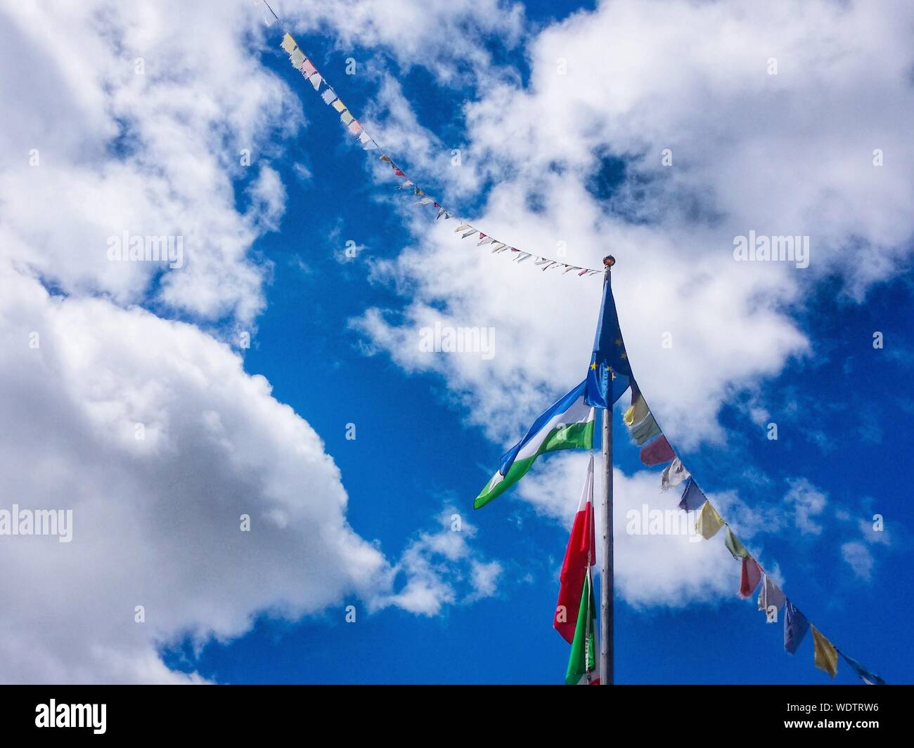 Prayer flag pole hi-res stock photography and images - Alamy