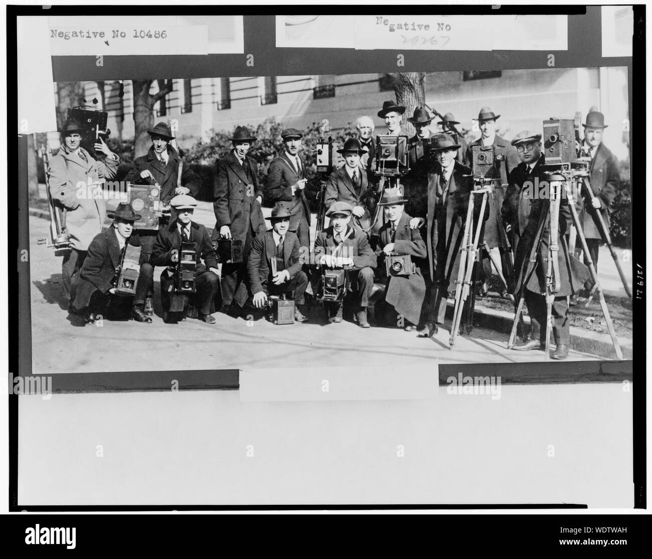 Group portrait work standing Black and White Stock Photos & Images - Alamy