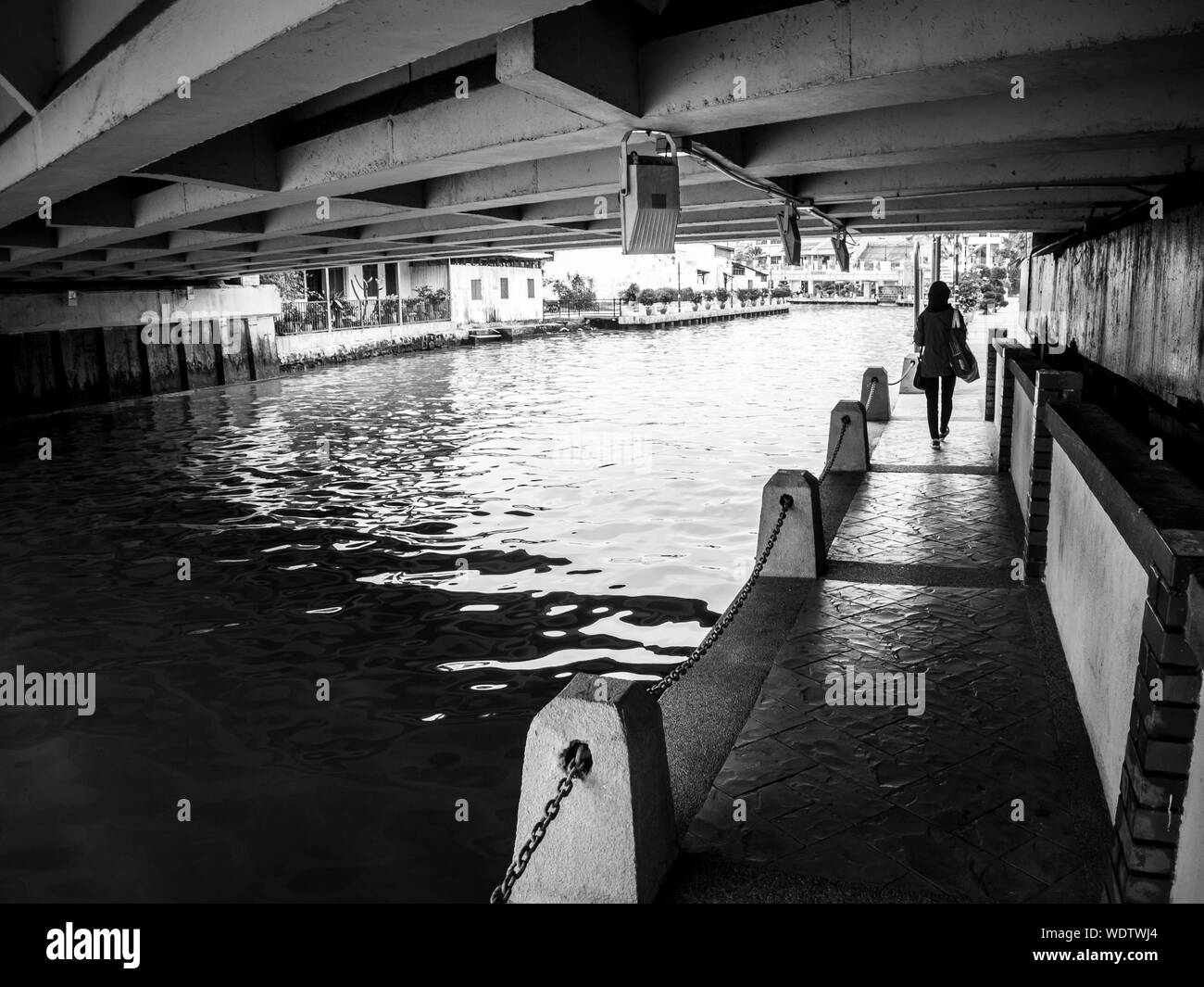 Woman bridge rear view Black and White Stock Photos & Images - Alamy